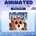 Hype Animated Twitch Emote Animated Hype Emote Orange Fox - Etsy