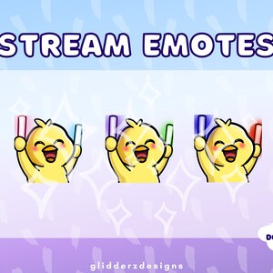 Chick Twitch Emote Jumbo Pack 2 | Cute Chick Emotes | Chicken Discord ...
