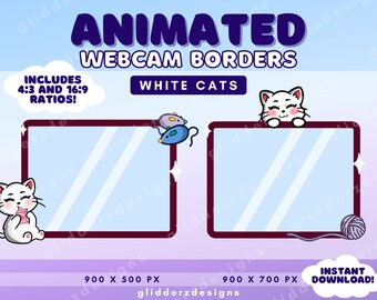 Webcam Overlay Animated Blink Kitty - Etsy