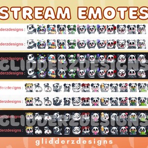 Panda Twitch Emote Jumbo Pack 2 | Panda Emotes | 24 Panda Emotes for ...