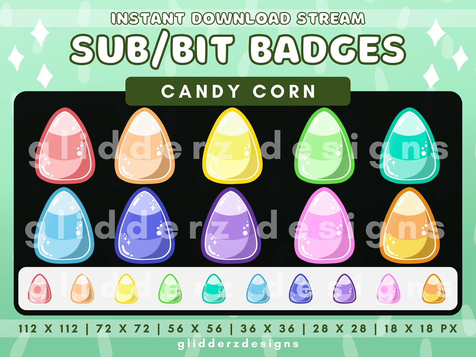 Candy Corn Sub Badge Twitch | Halloween Twitch Badge | Candy Corn ...