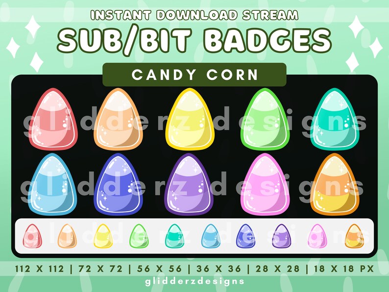 Candy Corn Sub Badge Twitch | Halloween Twitch Badge | Candy Corn ...