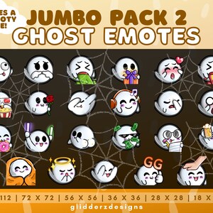 Ghost Twitch Emotes JUMBO PACK 2 Twitch Ghost Emotes Pack - Etsy