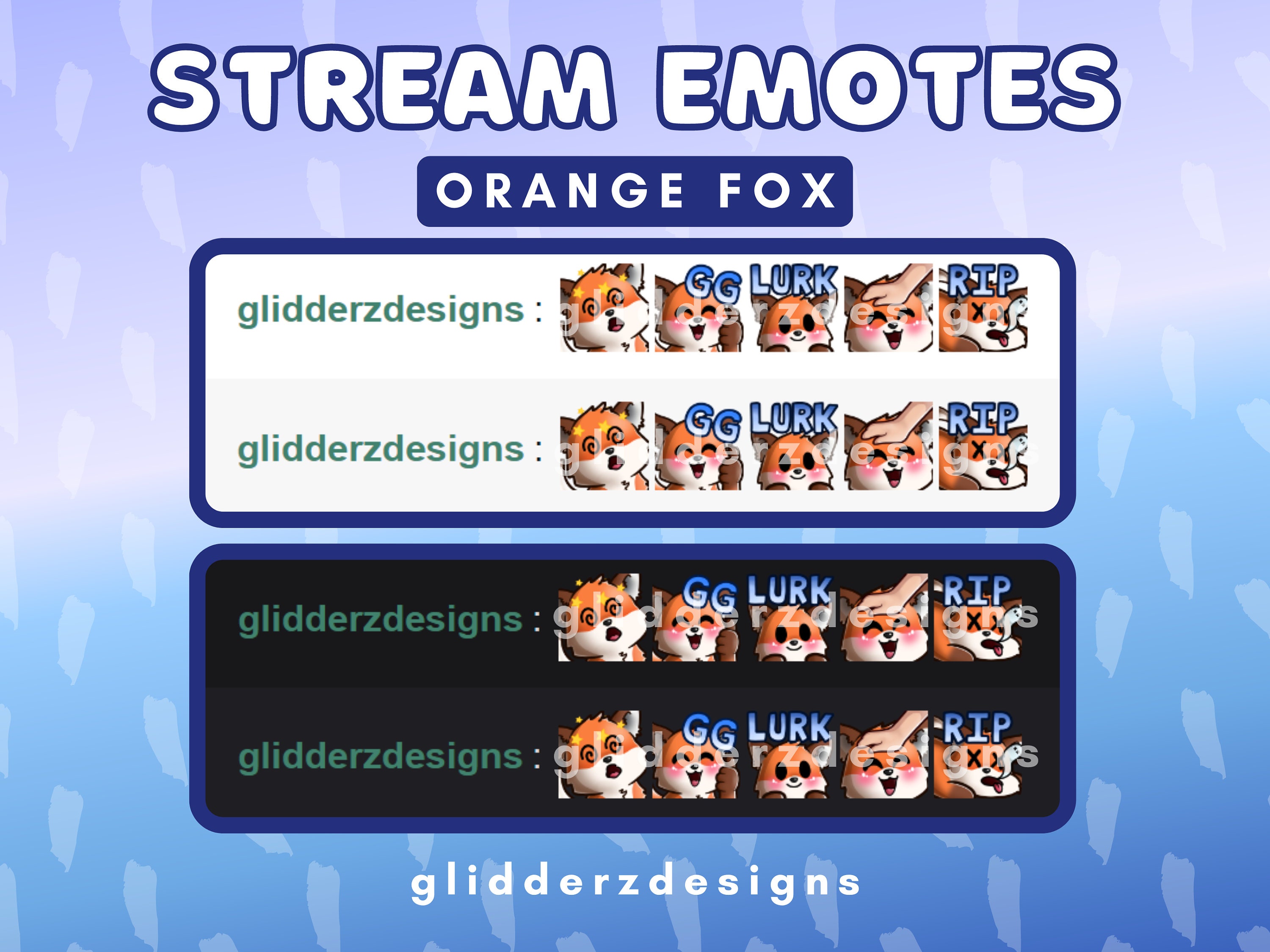 Animated Twitch Emotes Orange Fox Animated Emotes Animated - Etsy
