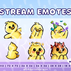 Chick Twitch Emote Jumbo Pack 2 | Cute Chick Emotes | Chicken Discord ...