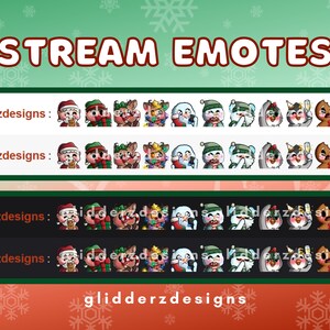 Christmas Twitch Emote Pack | Holiday Emote Twitch 11-pack | Santa ...