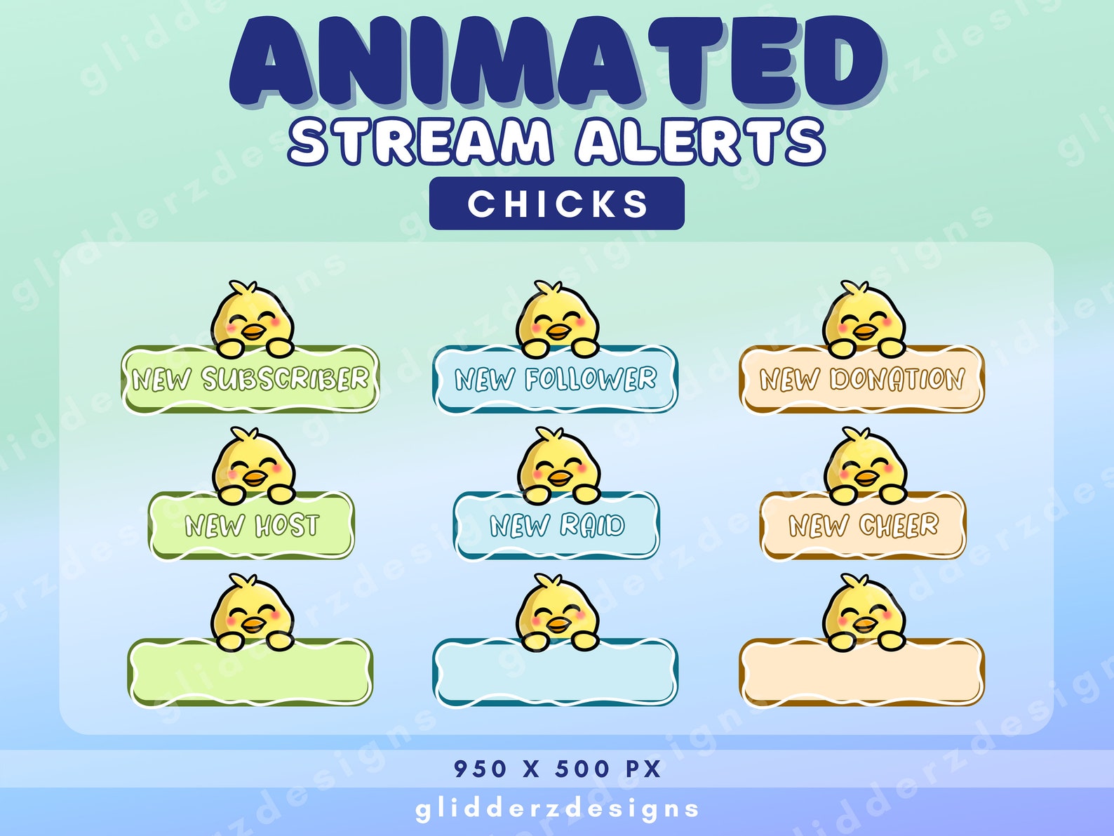 Chick ANIMATED Twitch Overlay Package Chick Animated Stream - Etsy