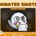Ghost Taking Notes Animated Emote | Taking Notes Emote | Cute Ghost ...