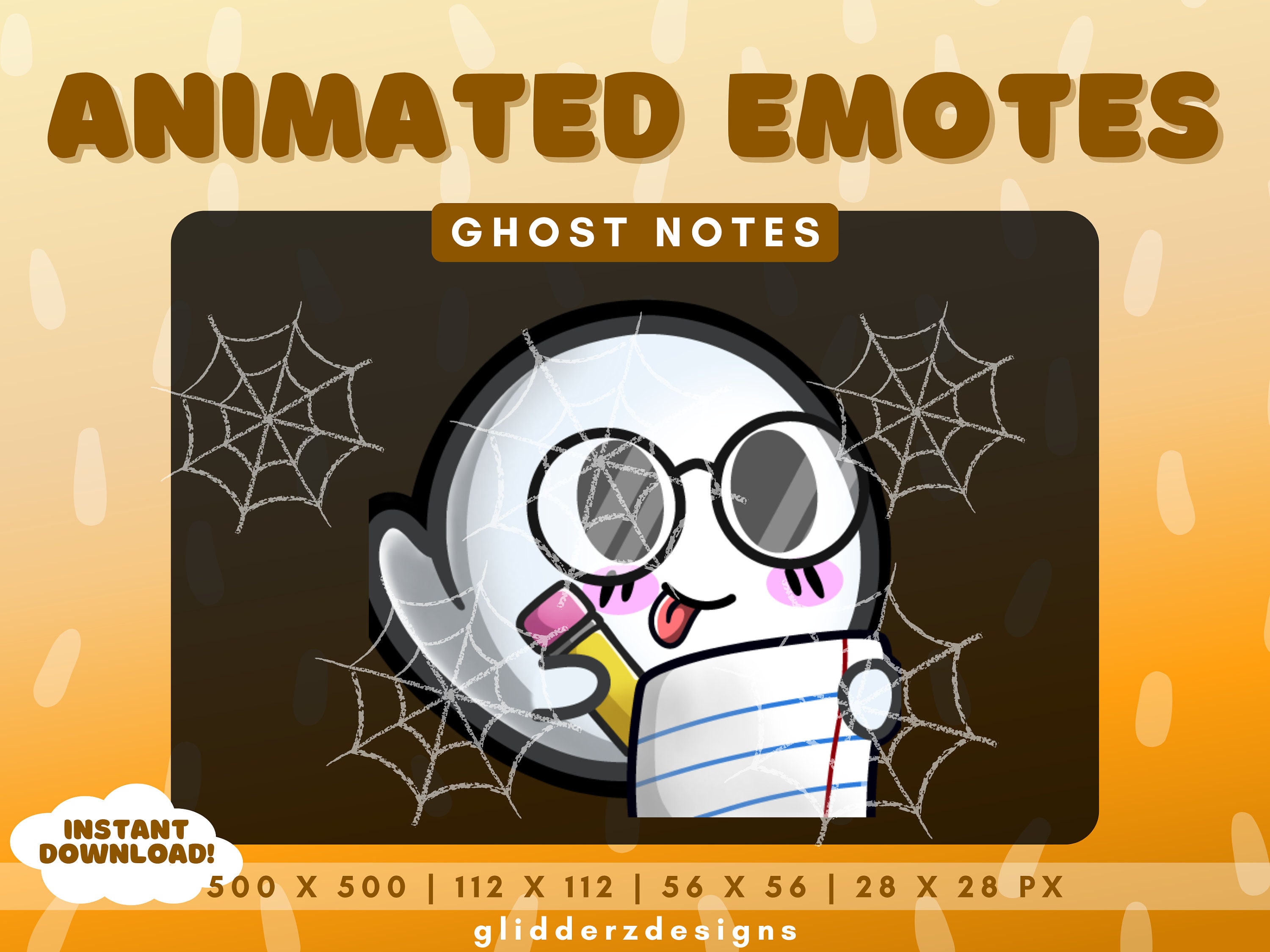 Ghost Taking Notes Animated Emote Taking Notes Emote Cute - Etsy