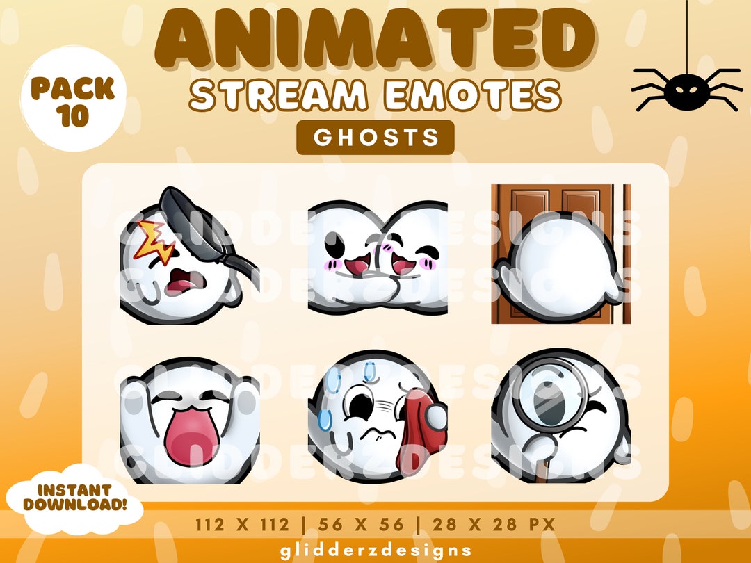 Ghost Animated Emote Pack 10 | Ghost Animated Twitch Emotes | Ghost ...