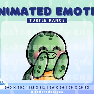 Turtle Dance Animated Emote | Dance Twitch Emote | Cute Turtle Emotes ...