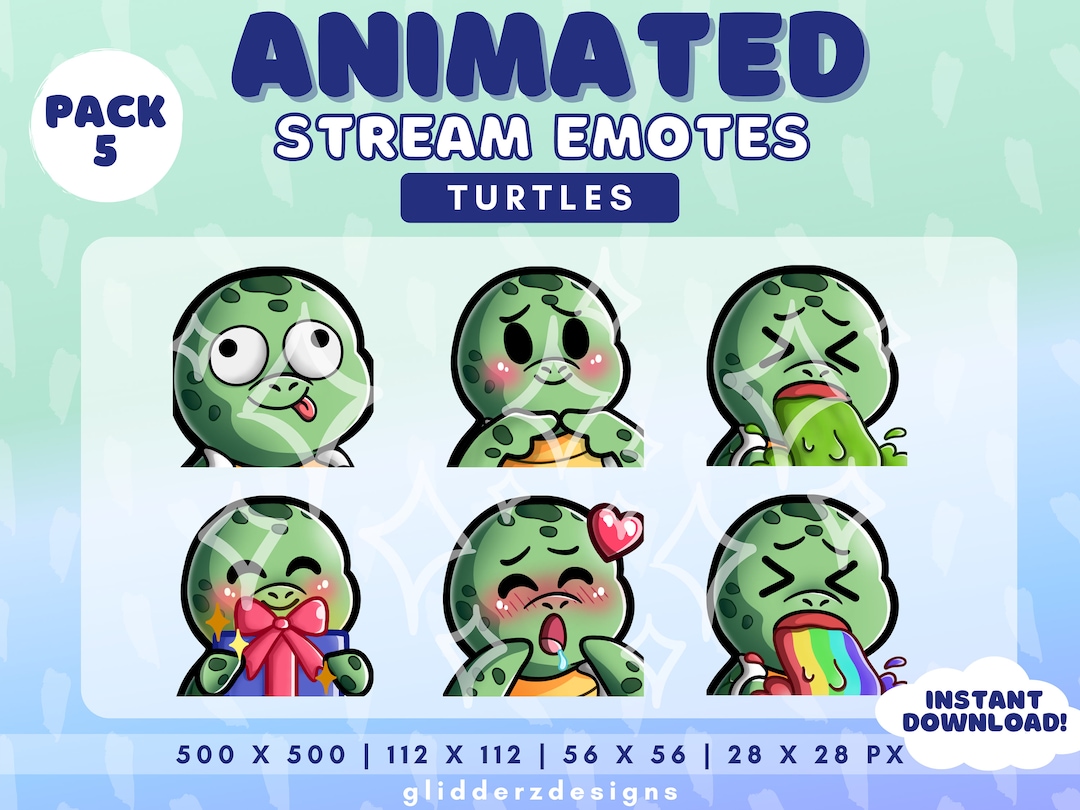 Sea Turtle Animated Twitch Emotes | Turtle Emotes Animated | Turtle ...