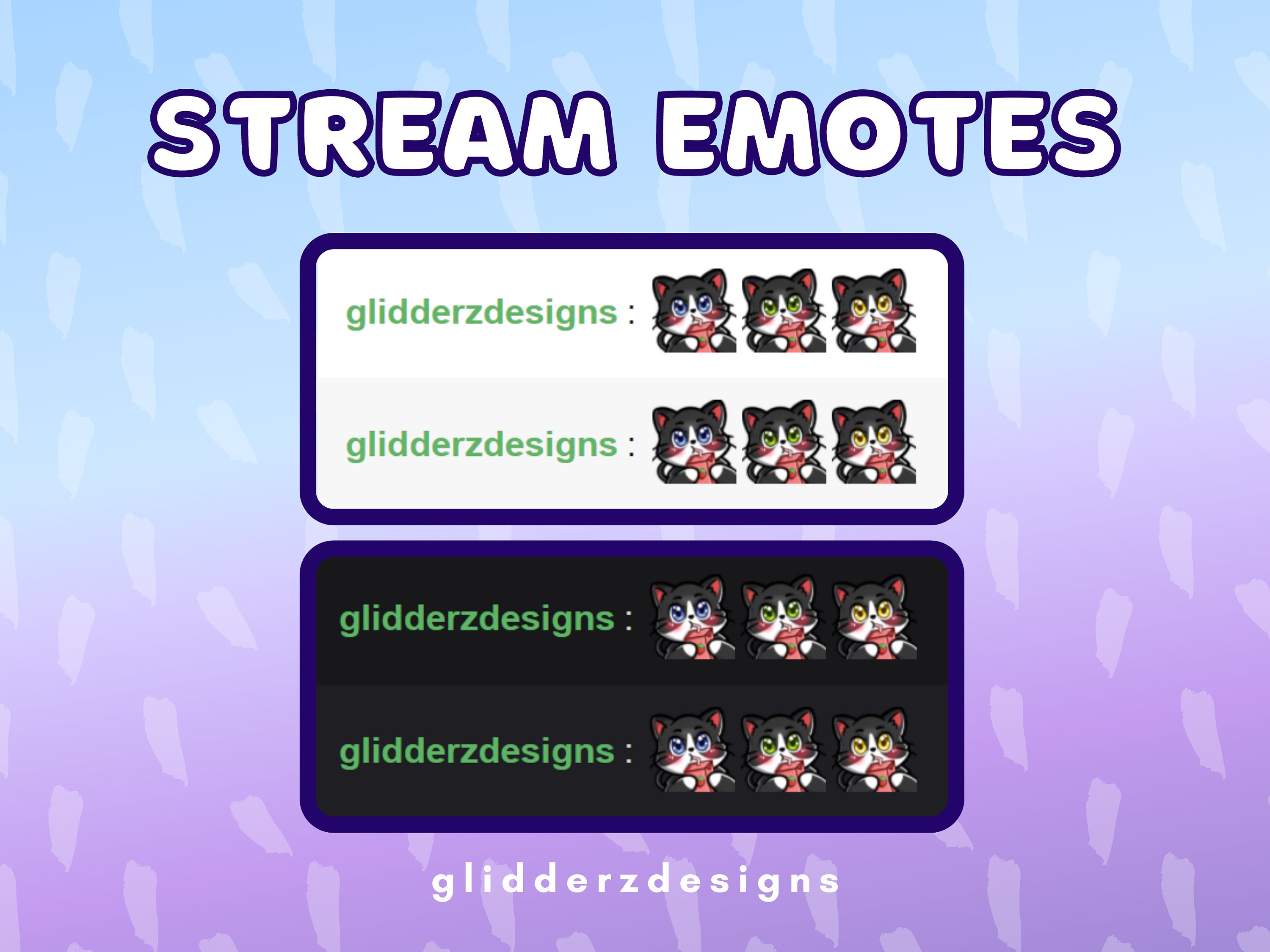 ANIMATED Sip Emote Twitch | Cat Sip Animated Twitch Emote | Tuxedo Cat ...