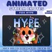Hype Animated Twitch Emote Animated Hype Emote Orange Fox - Etsy