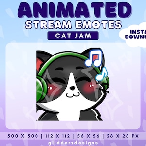 Tuxedo Cat Jam Emote Animated | Cat Jam Animated Emote | Cat Jam Twitch ...