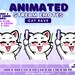 White Cat Rave Animated Emote White Cat Light Saber Animated Twitch ...