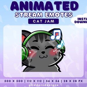 Twitch Animated Emote Cat Jam | Jam Animated Emote Twitch | Cat Jamming ...