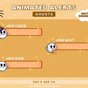 ANIMATED Halloween Twitch Alerts | Twitch Alerts Animated | Ghost ...