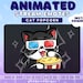 Cat Eating Popcorn Animated Emote | Cat Popcorn Animated Twitch Emote ...