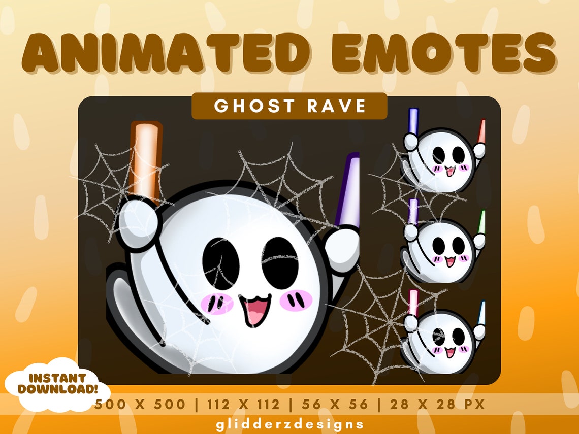 Twitch Rave Animated Emote Ghost Animated Twitch Emote - Etsy