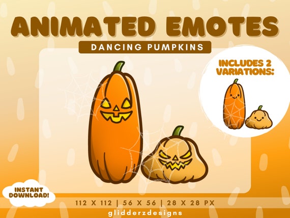 Halloween ANIMATED Emote Twitch Dancing Pumpkin Animated - Etsy