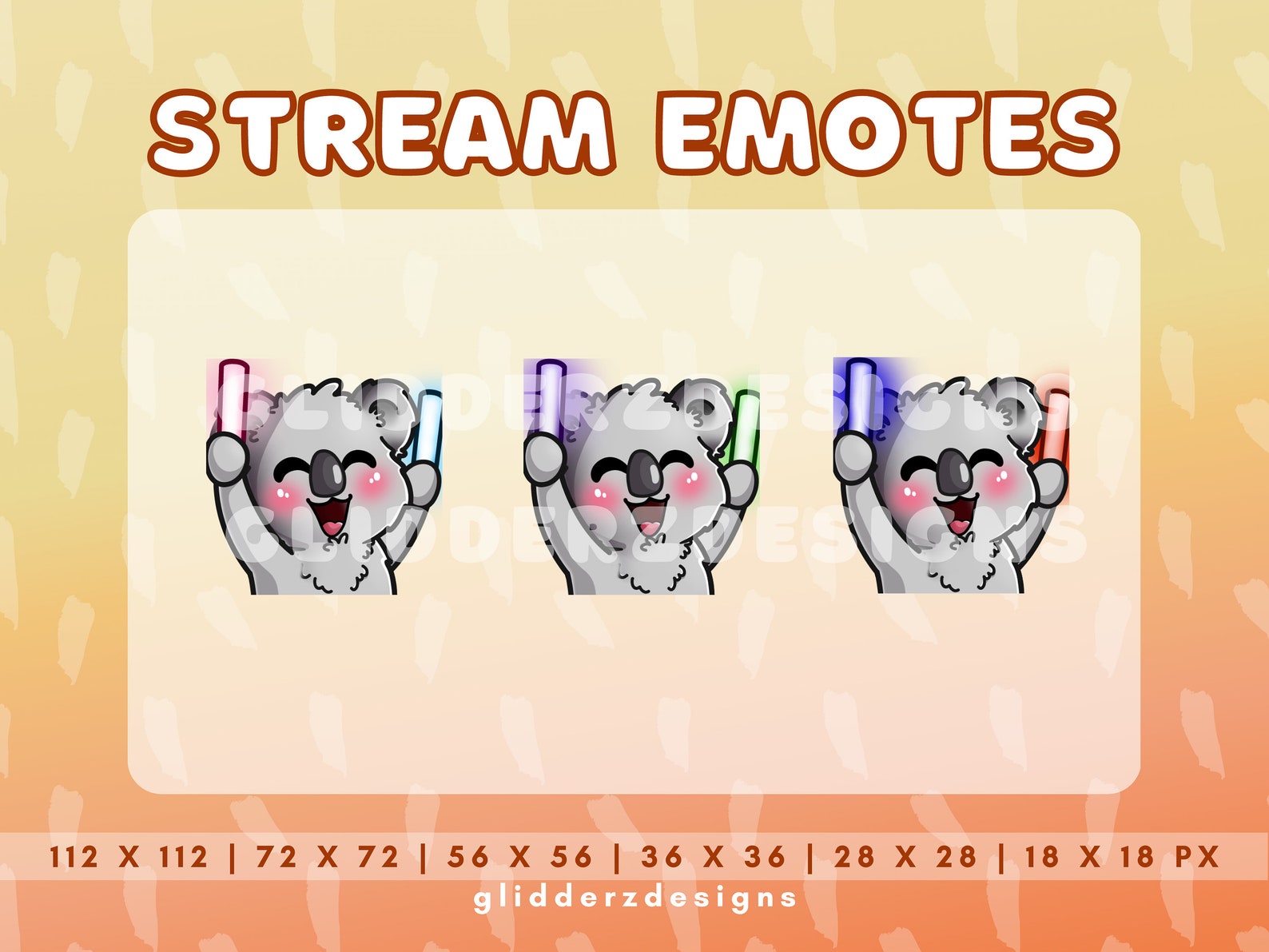 Koala Twitch Emote Jumbo Pack 2 | Koala Emotes | 24 Koala Emotes for ...