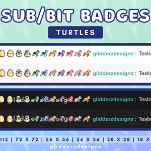 Sea Turtle Sub Badge Twitch | Cute Turtle Twitch Badge | Sea Turtle Twitch Sub Badge | Turtle ...