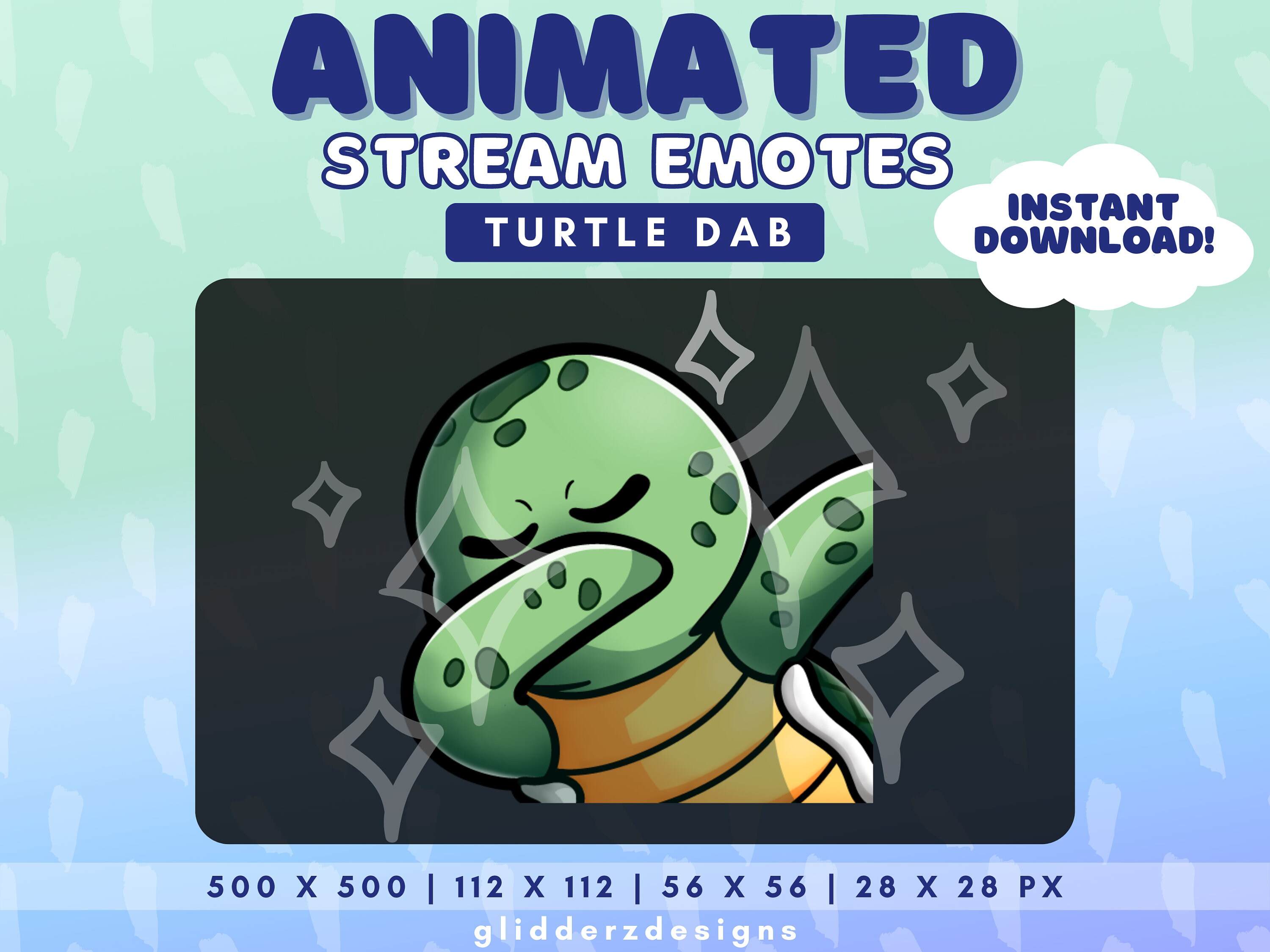 Twitch Animated Emote Dab Turtle Animated Twitch Emotes - Etsy