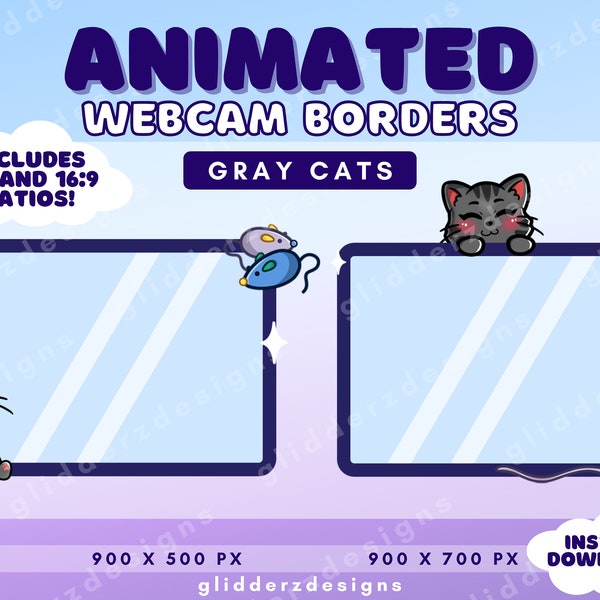 Twitch Animated Cat Webcam Overlay - Etsy