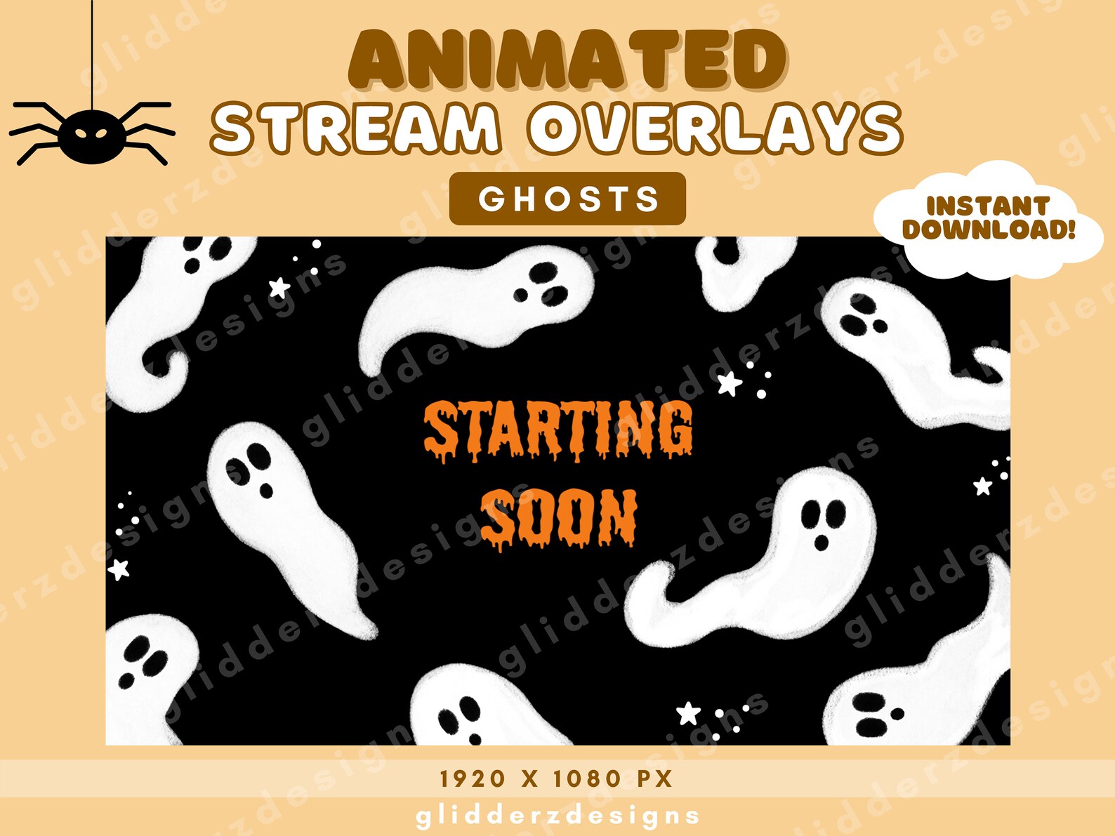 Ghost Twitch Overlay Twitch Halloween Overlays Animated - Etsy