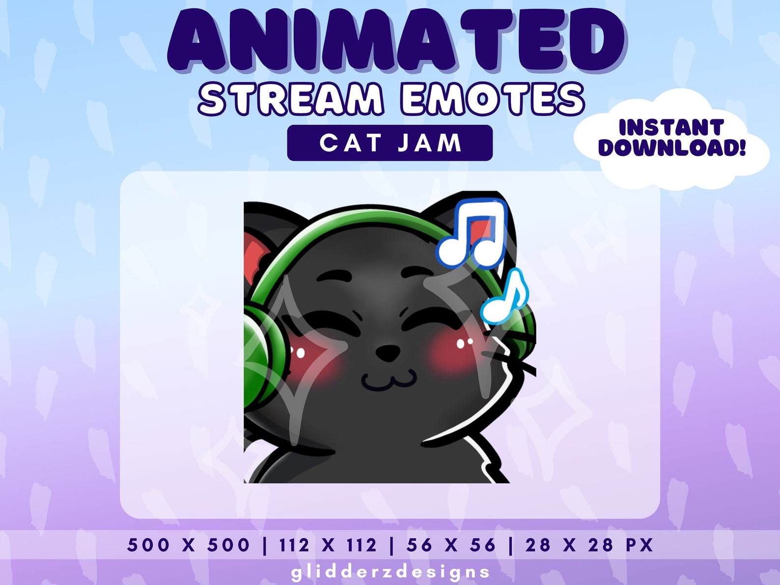Cat Jam Animated Emote | Jam Animated Twitch Emote | Cat Music Emote ...