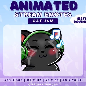Cat Jam Animated Emote | Jam Animated Twitch Emote | Cat Music Emote ...