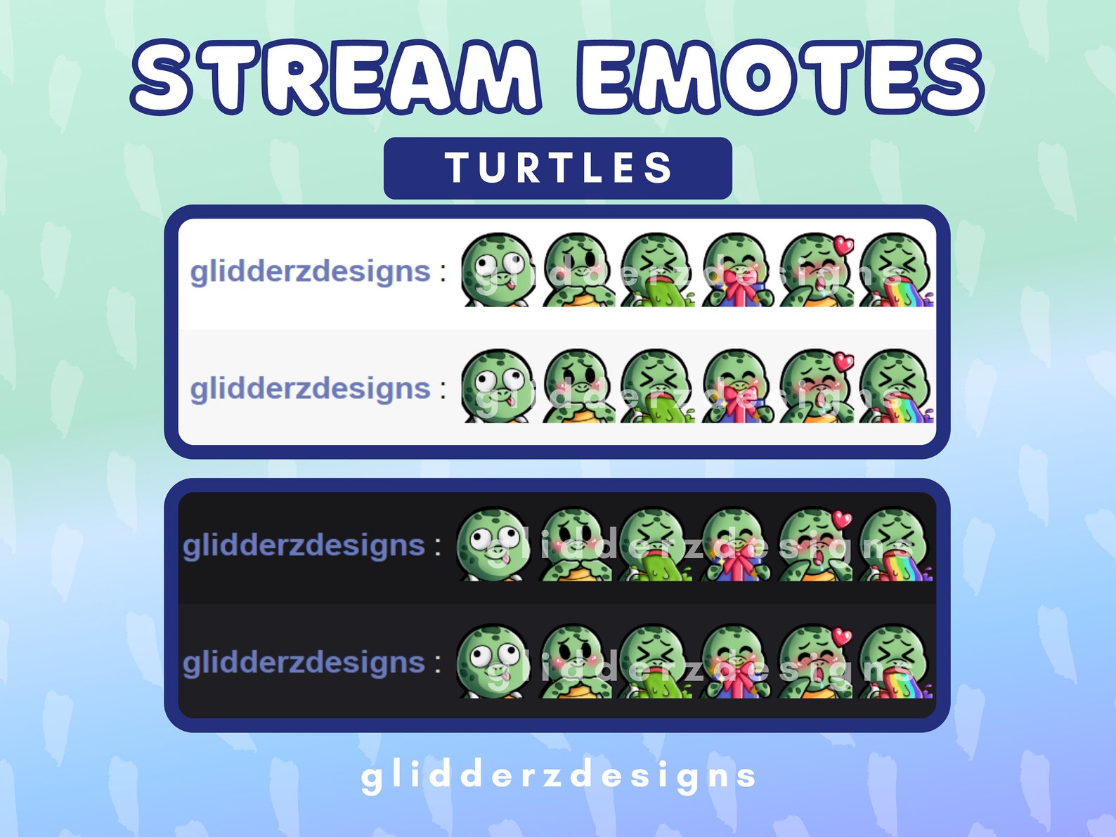 Sea Turtle Animated Twitch Emotes | Turtle Emotes Animated | Turtle ...