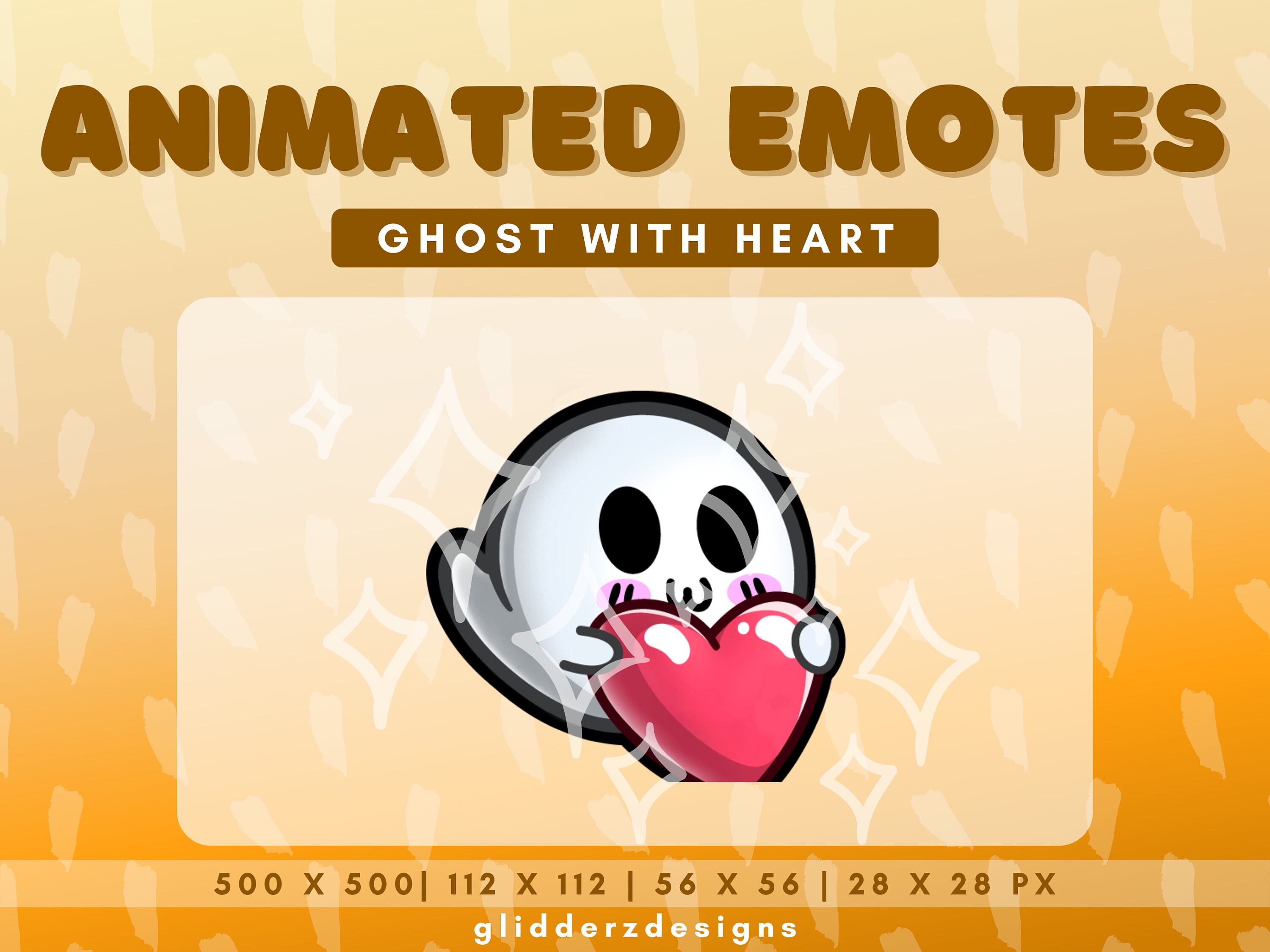 Ghost Animated Emote Ghost Heart Animated Twitch Emotes - Etsy