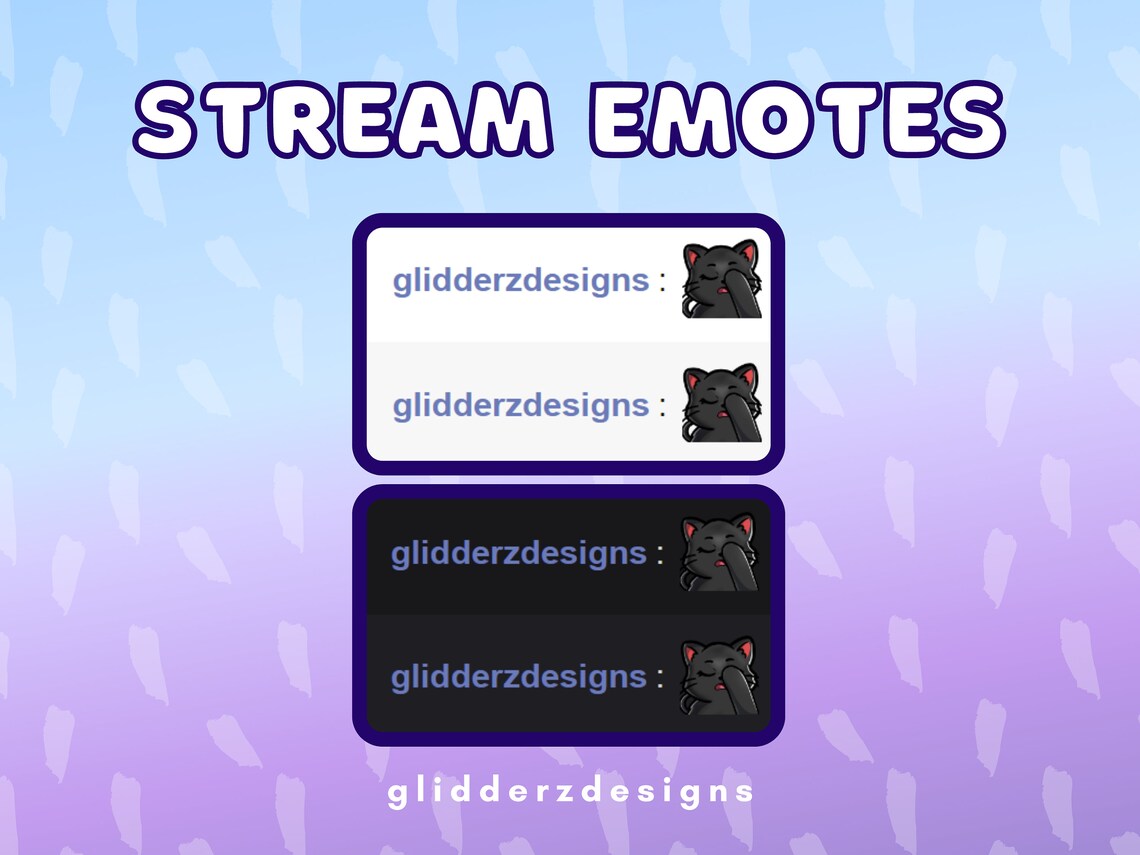 Animated Cat Emote Animated Face Palm Emote Black Cat Face - Etsy