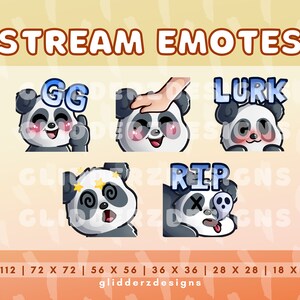Panda Emotes Twitch JUMBO Pack 1 | 20 Panda Twitch Emotes | Cute Panda ...