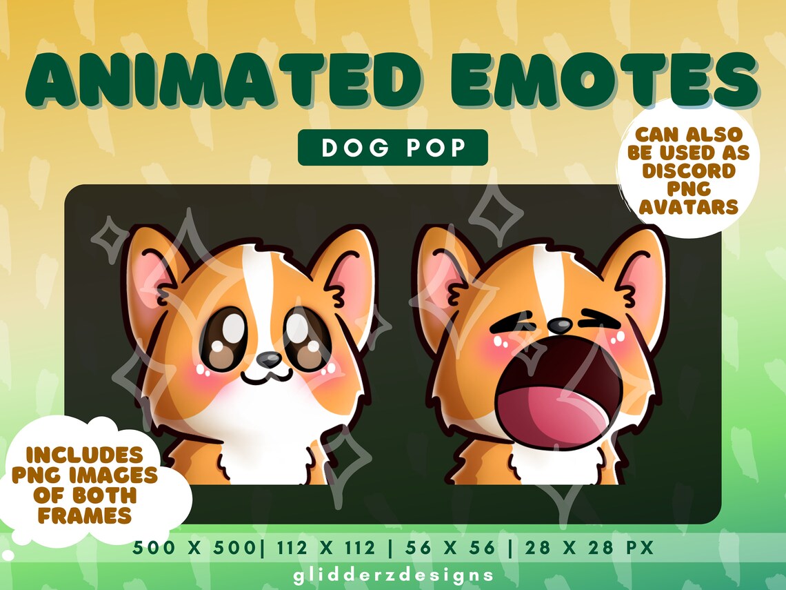 Corgi Pop Emote Animated | Pop Dog Emote Animated | Pop Animated Emote ...