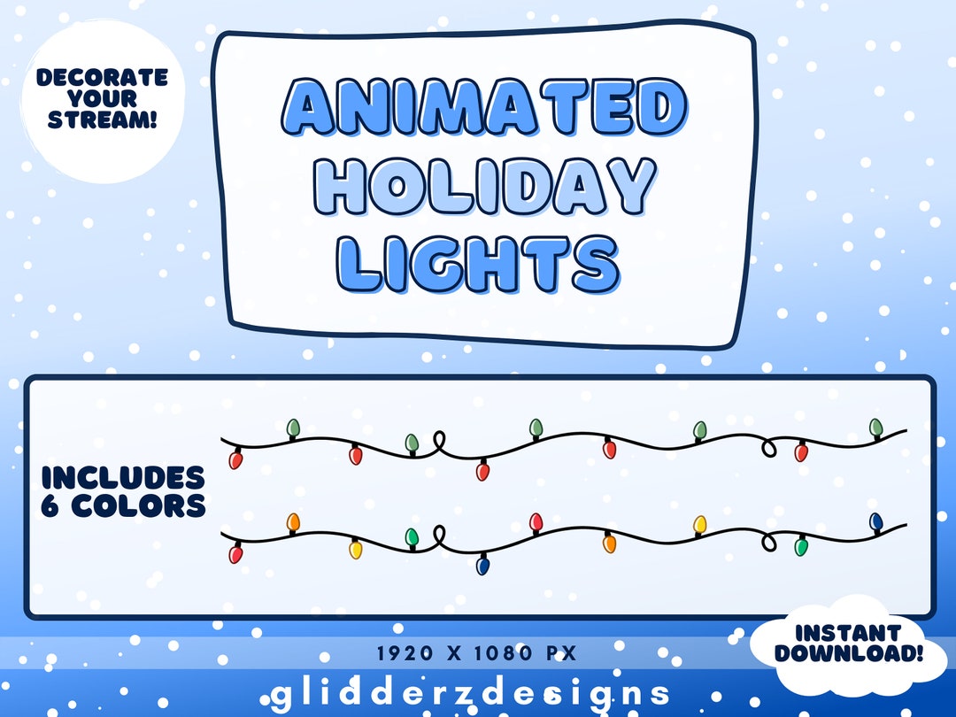 Christmas Lights Twitch Overlay | Christmas Overlay Twitch ANIMATED ...