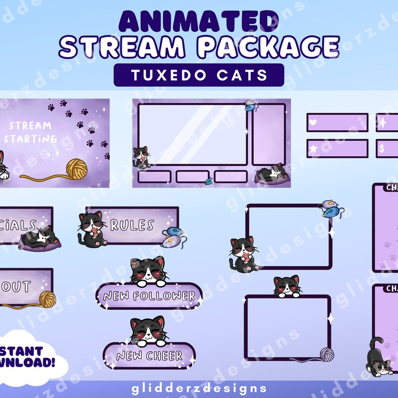 Cat Twitch Overlay - Etsy