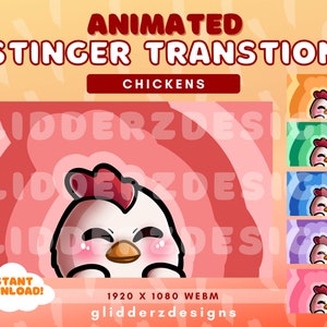 ULTIMATE Chicken Animated Twitch Package | Chicken Stream Package ...