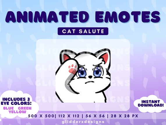 White Bongo Cat Animated Emote Bongo Cat Twitch Emote White Cat Bongo ...