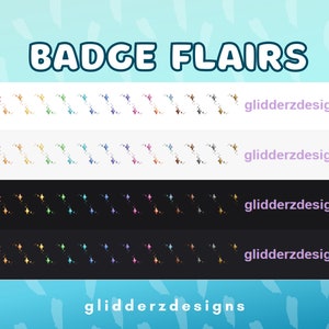 Sparkles Sub Badge Flair Twitch | Cute Sparkle Badge Flair | 12 Sparkle ...