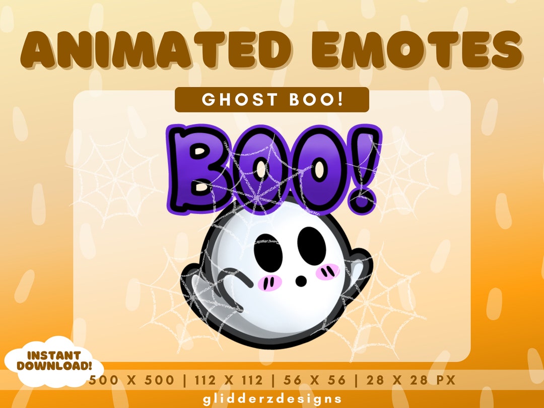 Boo ANIMATED Twitch Emote | Ghost Boo Emote Animated | Halloween Twitch ...