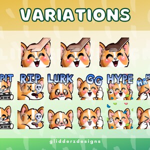 Corgi Emote Jumbo Pack 1 | 20 Corgi Twitch Emotes | Cute Puppy Emotes ...