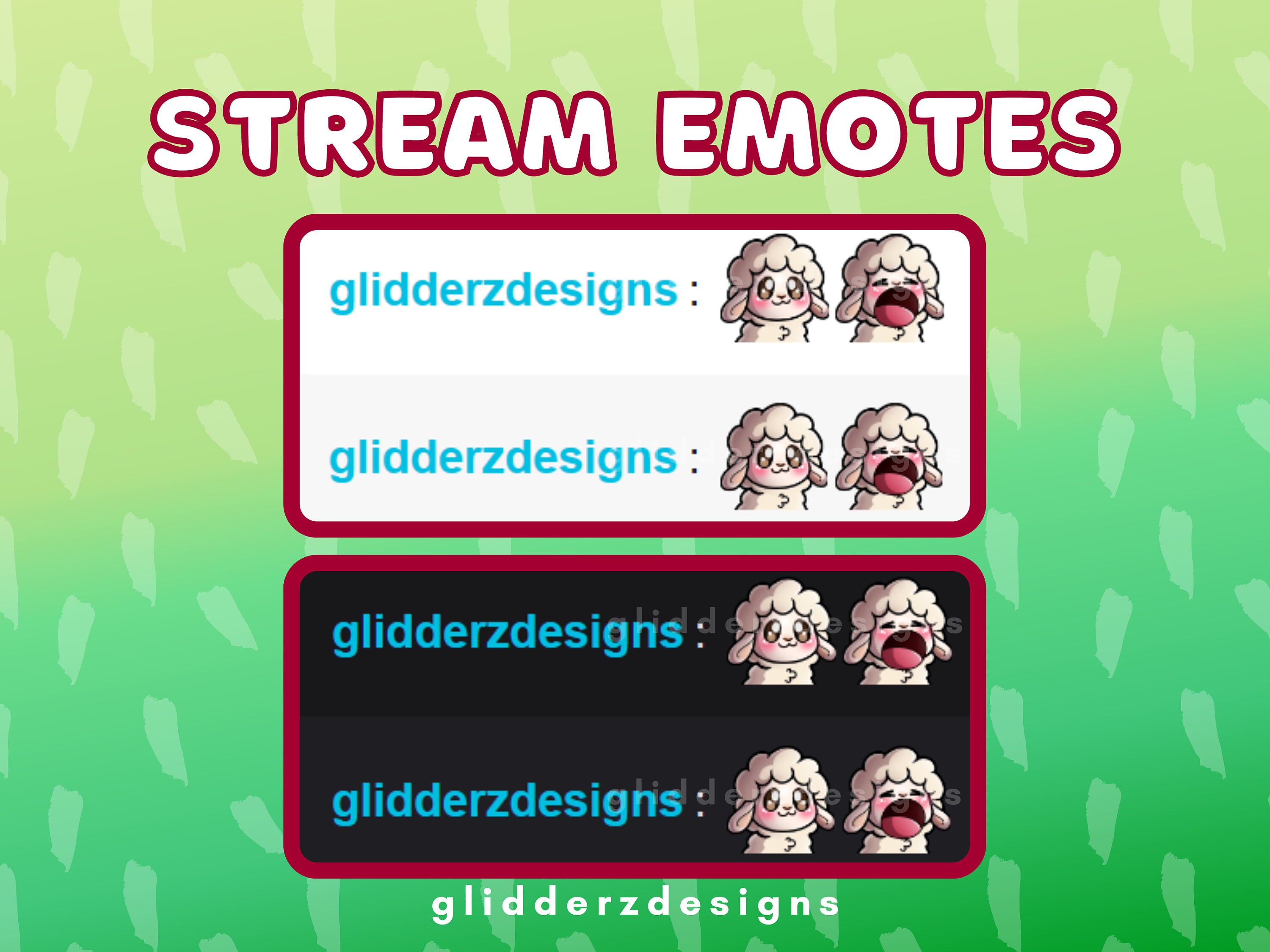 White Sheep Pop Emote Animated Sheep Pop Cat Emote Pop - Etsy