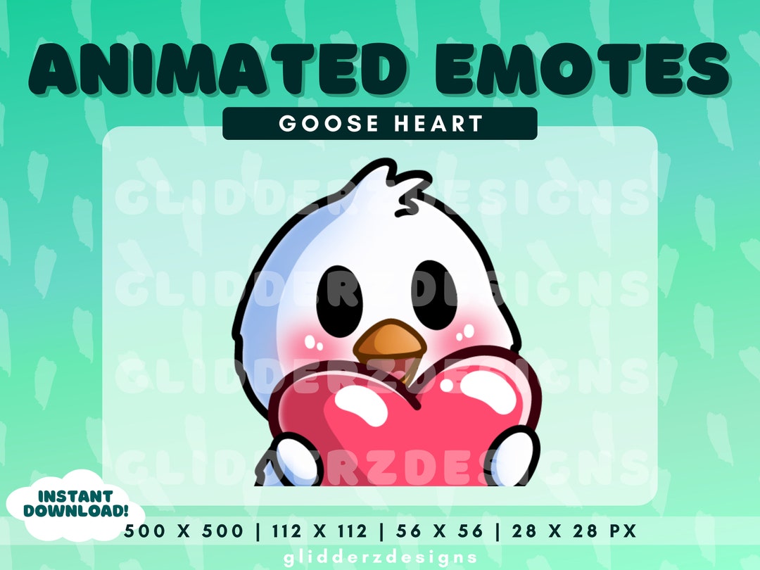 Goose Heart Animated Twitch Emote Goose Animated Emote Goose Heart ...