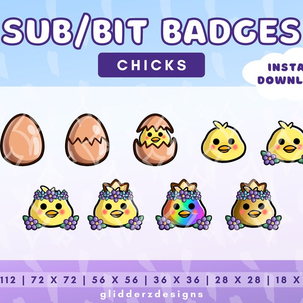 Twitch Sub Badges Girl - Etsy