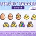 Chick Sub Badges Twitch | Chick Twitch Badges | Chick Stream Badge ...