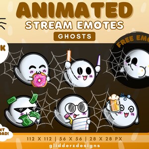 Ghost Twitch Emotes Animated | Halloween Animated Emotes | Ghost ...