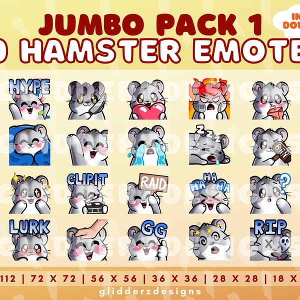 Hamster Twitch Emotes - Etsy